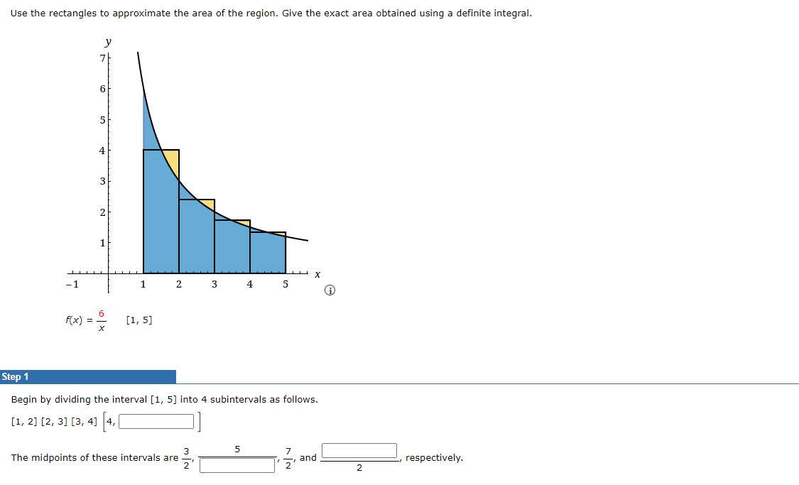 Solved Begin by dividing the interval 1,5 ﻿into 4 | Chegg.com