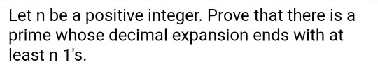 Solved Let n be a positive integer. Prove that there is a | Chegg.com