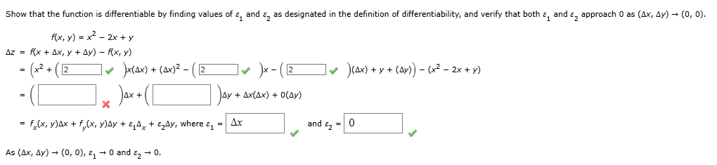 Solved Show that the function is ﻿differentiable by ﻿finding | Chegg.com