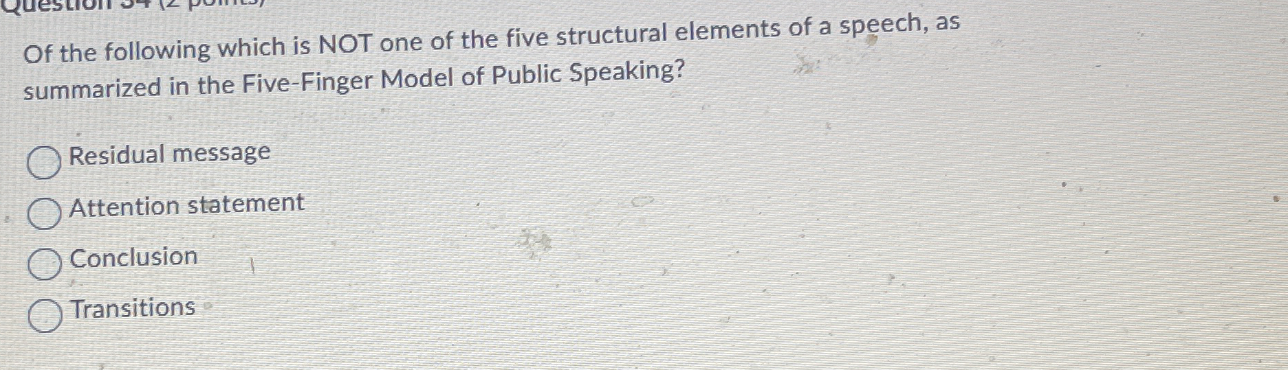 Solved Of the following which is NOT one of the five | Chegg.com
