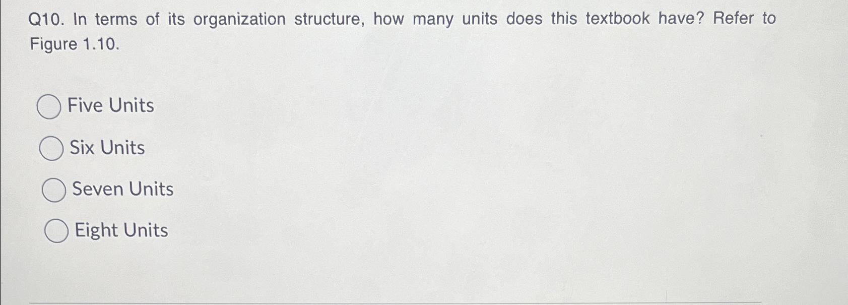 Solved Q10. ﻿In terms of its organization structure, how | Chegg.com