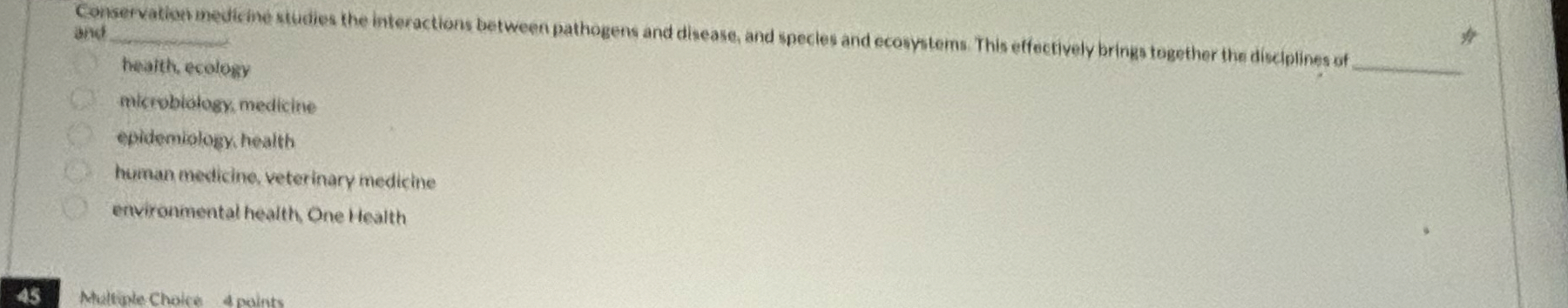 Solved Conservatian medticine studies the interactions | Chegg.com