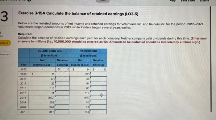 Solved nep sove SU Exercise 3-15A Calculate the balance of | Chegg.com