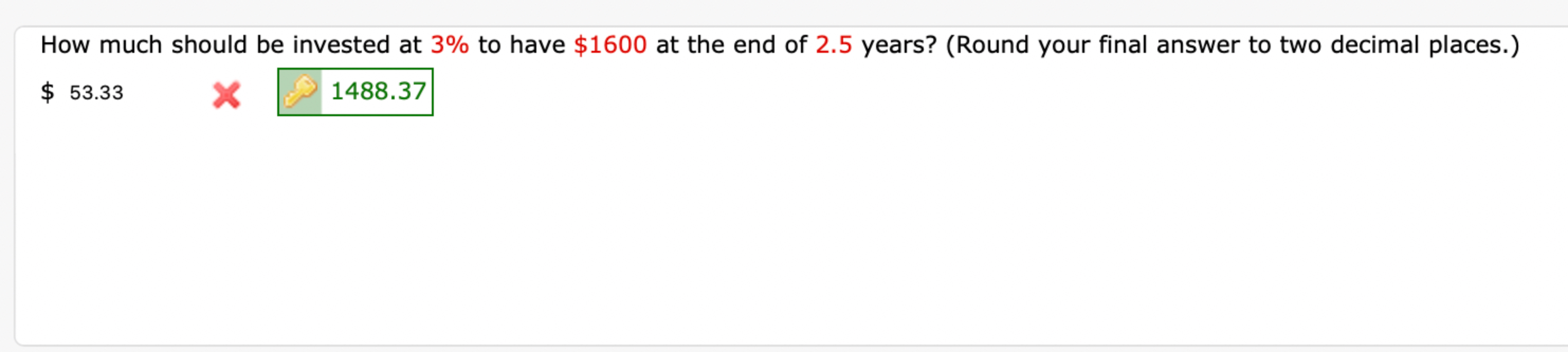 Solved How much should be invested at 3% ﻿to have $1600 ﻿at | Chegg.com