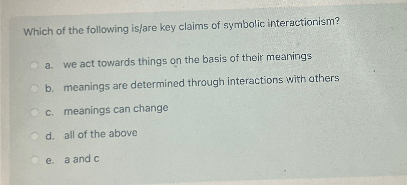 Solved Which of the following is/are key claims of symbolic | Chegg.com