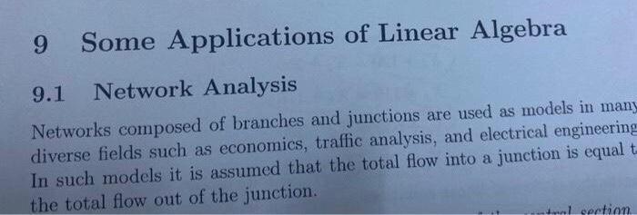 Solved 9 Some Applications of Linear Algebra 9.1 Network | Chegg.com