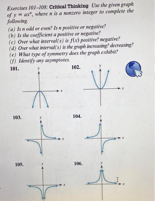 Solved Exercises 101-108: Critical Thinking Use the given | Chegg.com