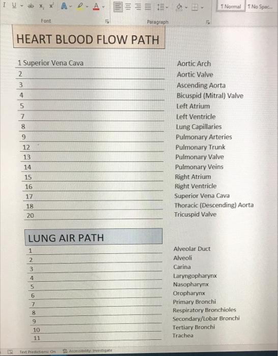 Solved HEART BLOOD FLOW PATH | Chegg.com