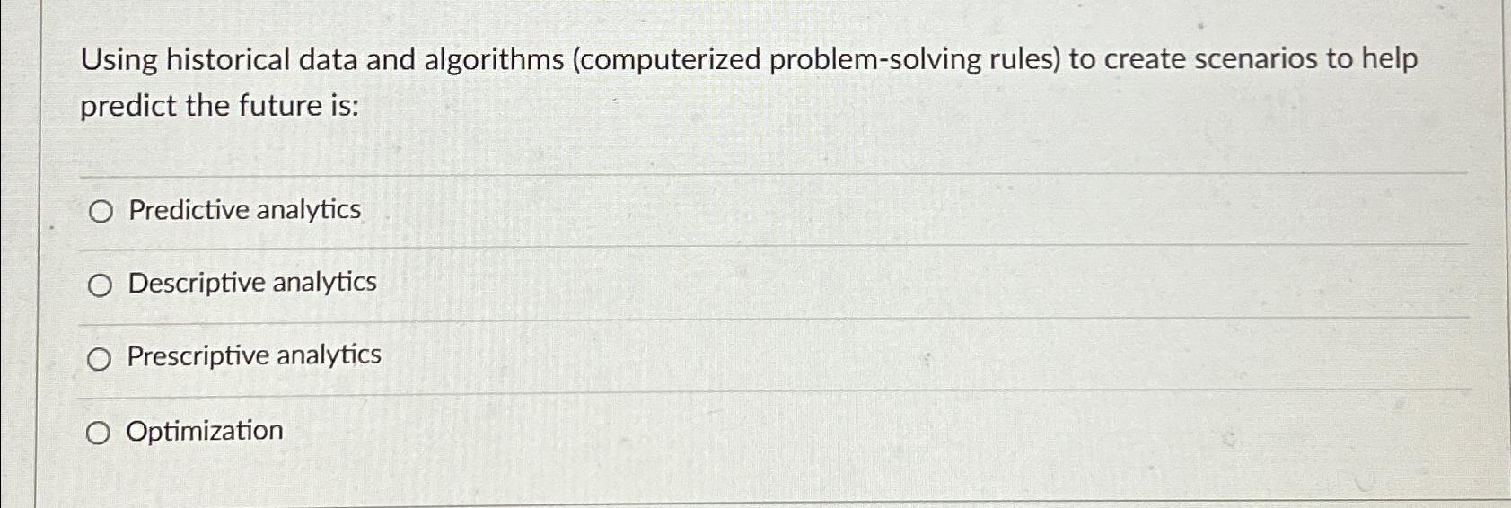 Solved Using historical data and algorithms (computerized | Chegg.com