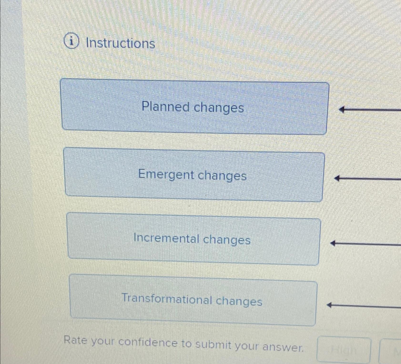 Solved (i) ﻿InstructionsPlanned changesEmergent | Chegg.com