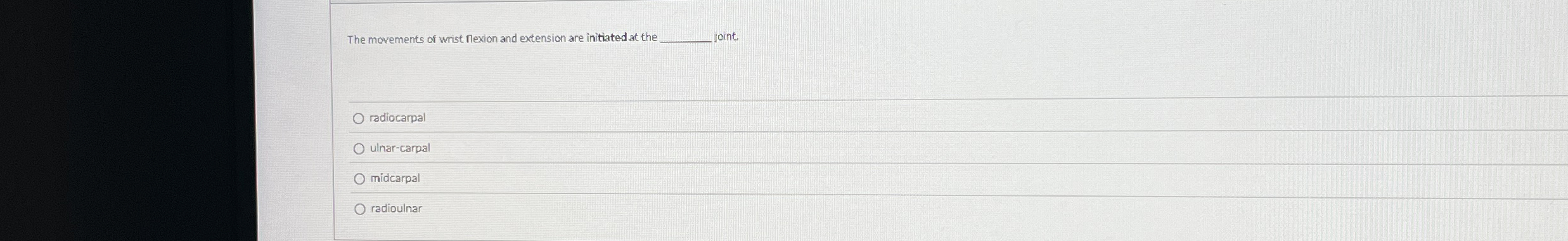 Solved The movements of wrist fexion and extension are | Chegg.com