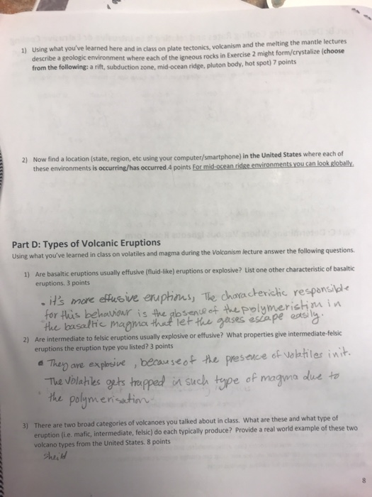 Part A: Identifying Igneous Rocks Fill in the blanks | Chegg.com