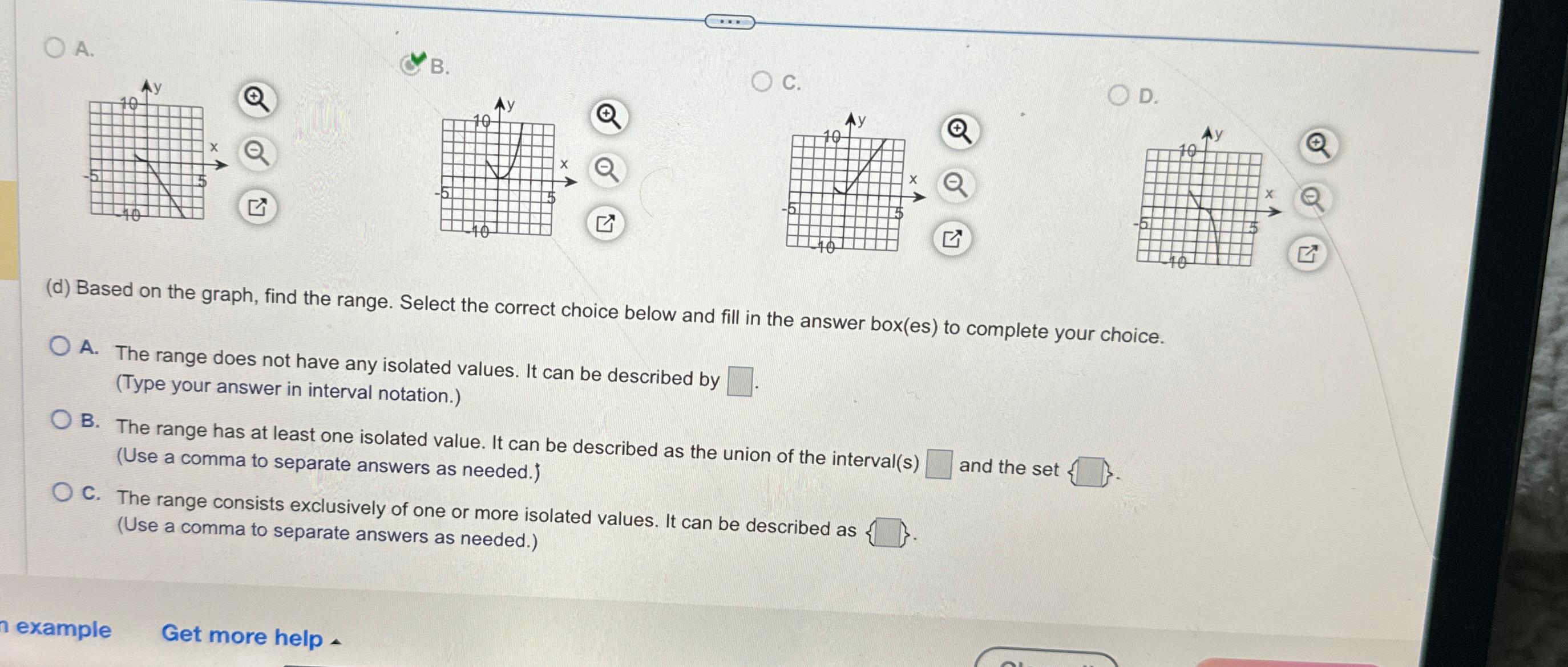 Solved A.B.c.D.Q QB..D.(d) ﻿Based on the graph, find the | Chegg.com