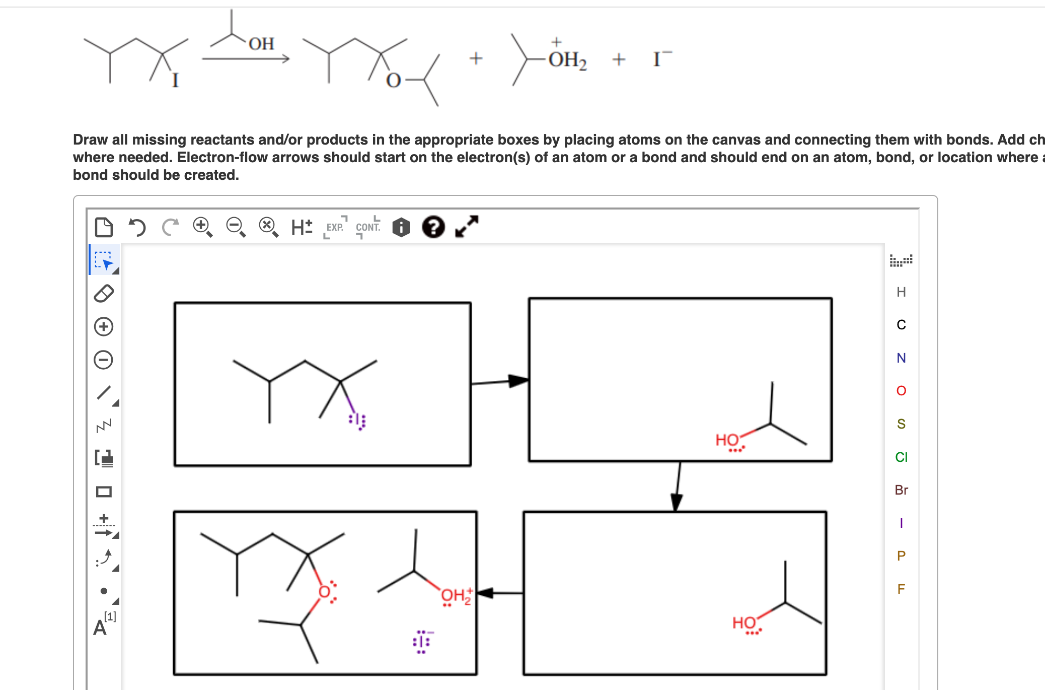 Solved Draw all missing reactants and/or products in the | Chegg.com
