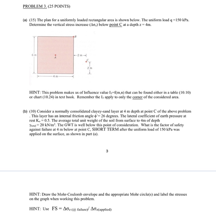 Solved PROBLEM 3. (25 POINTS) (a) (15) The plan for a | Chegg.com