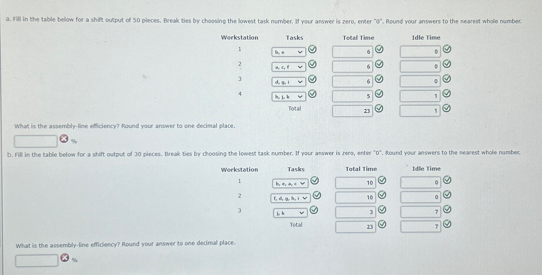 Solved a. ﻿Fill in the table below for a shift output of 50 | Chegg.com