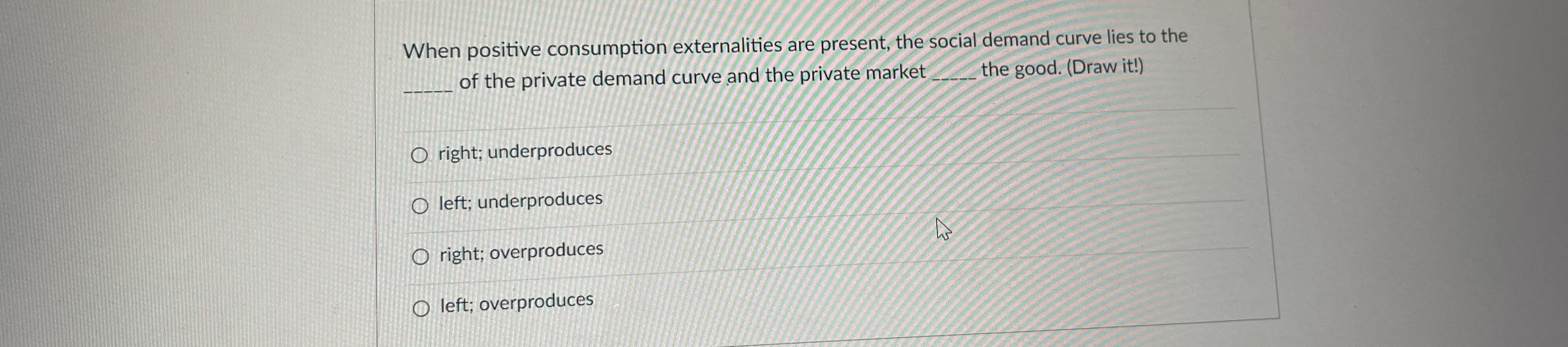 Solved When positive consumption externalities are present, | Chegg.com