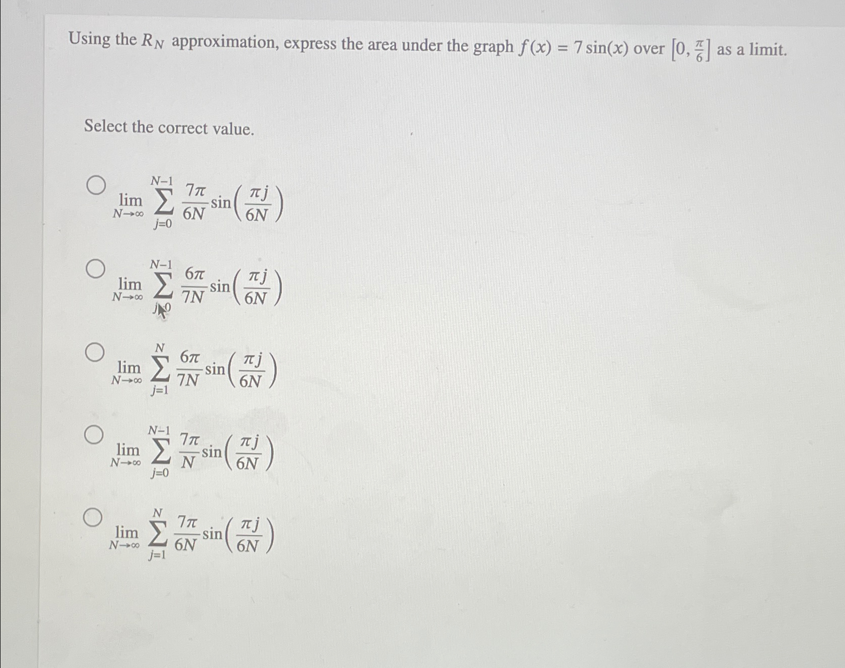 Solved Using the RN ﻿approximation, express the area under | Chegg.com