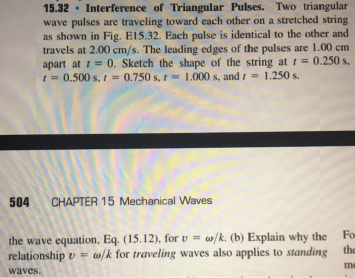 15.32 . Interference of Triangular Pulses. Two | Chegg.com