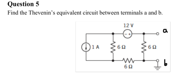 Solved Find the Thevenin's equivalent circuit between | Chegg.com