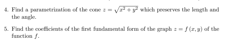 Solved Find a parametrization of the cone z=x2+y22 ﻿which | Chegg.com