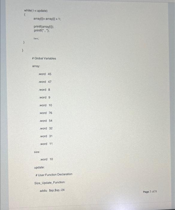 Solved Q2. 7 marks) Convert the following C Program to a | Chegg.com