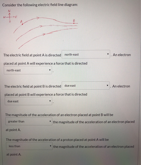 Solved Consider the following electric field line diagram: w | Chegg.com