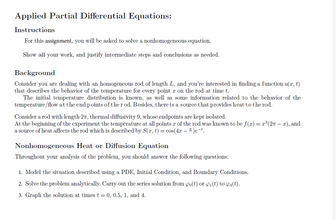 Applied Partial Differential | Chegg.com