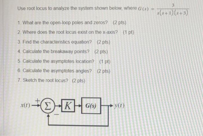 Solved Use root locus to analyze the system shown below, | Chegg.com