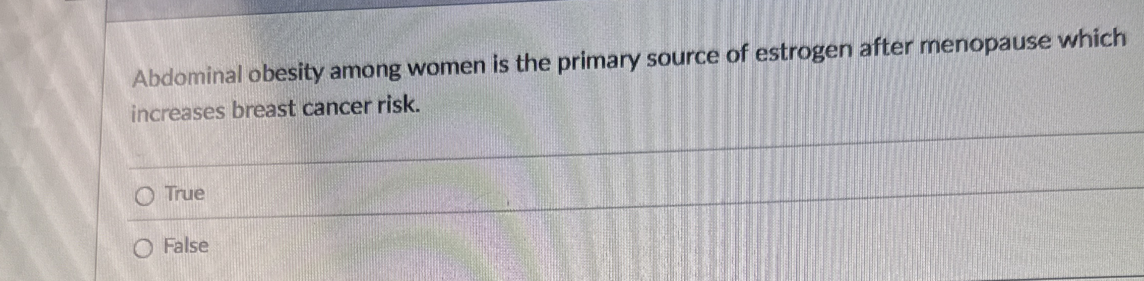 High Quality SOLUTION Abdominal obesity among women is the primary ...