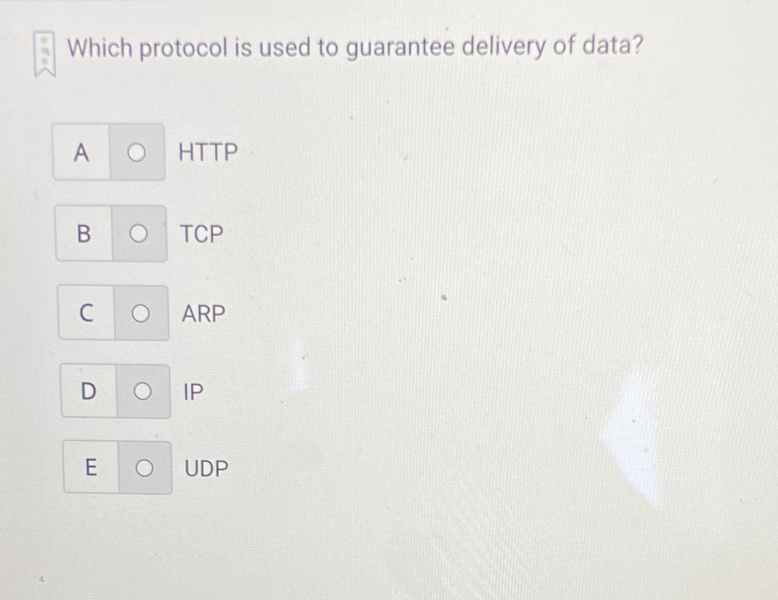 Solved Which protocol is used to guarantee delivery of | Chegg.com