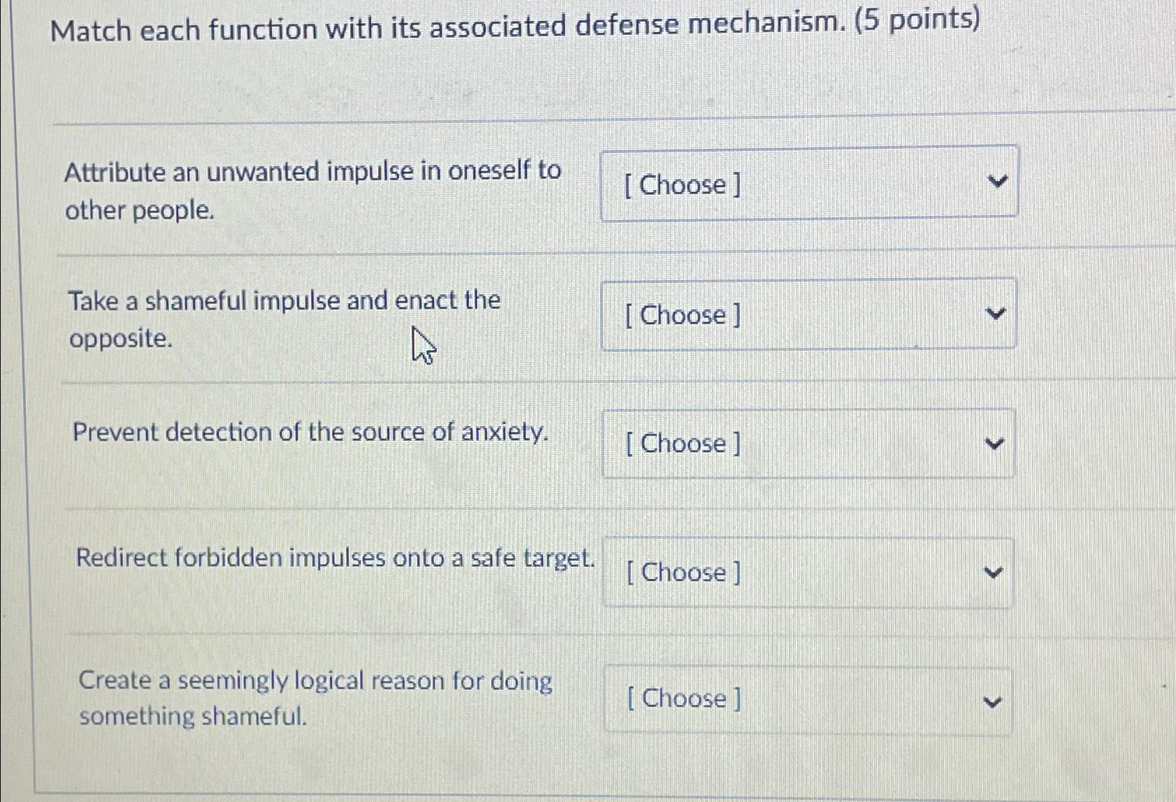 Solved Match each function with its associated defense | Chegg.com