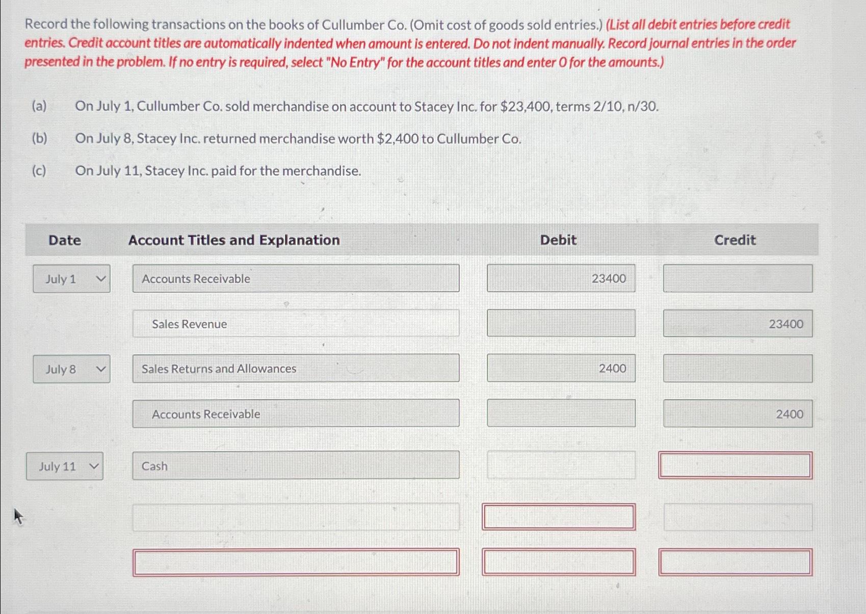 Solved Record the following transactions on the books of | Chegg.com