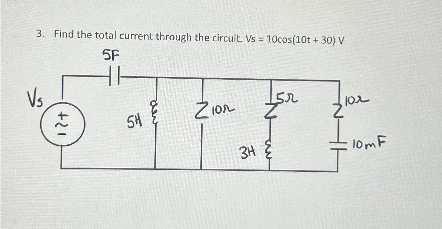 Solved Find the total current through the circuit. | Chegg.com