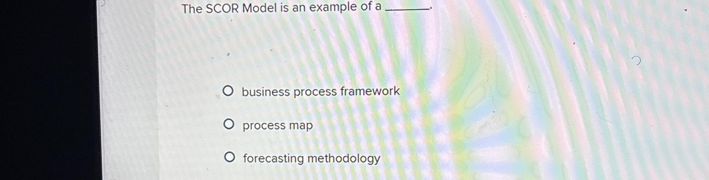 Solved The SCOR Model is an example of a q,business process | Chegg.com