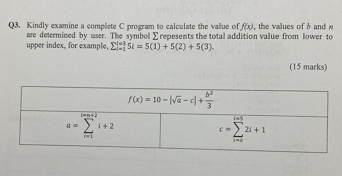 Solved 23. Kindly examine a complete C program to calculate | Chegg.com