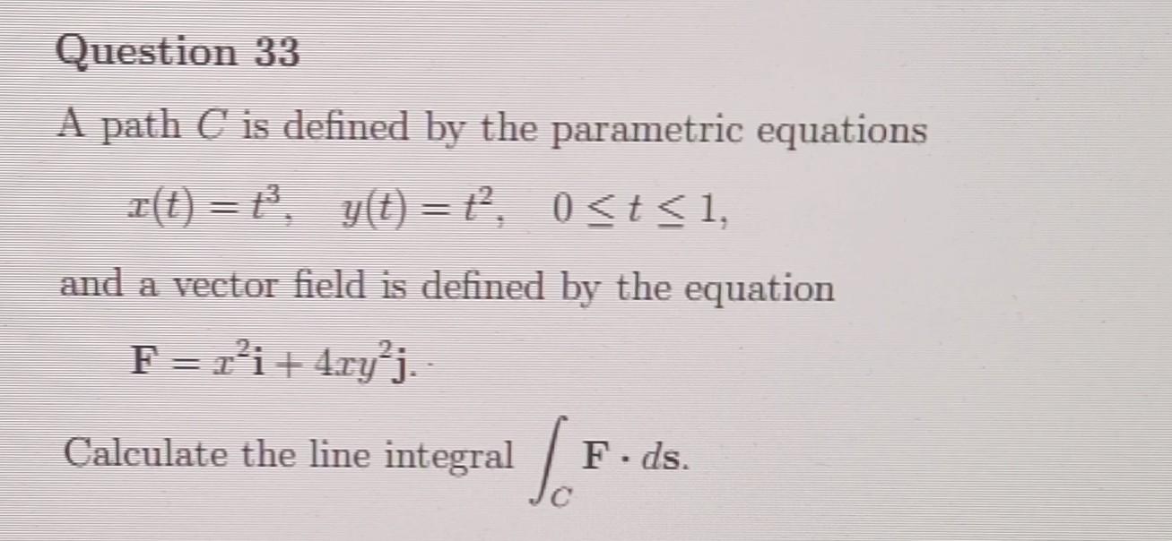 A path C is defined by the parametric equations | Chegg.com