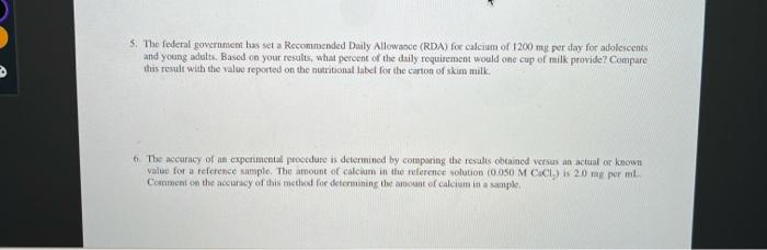 Solved Boning Up on Calcium Data Table. Microscale Titration | Chegg.com