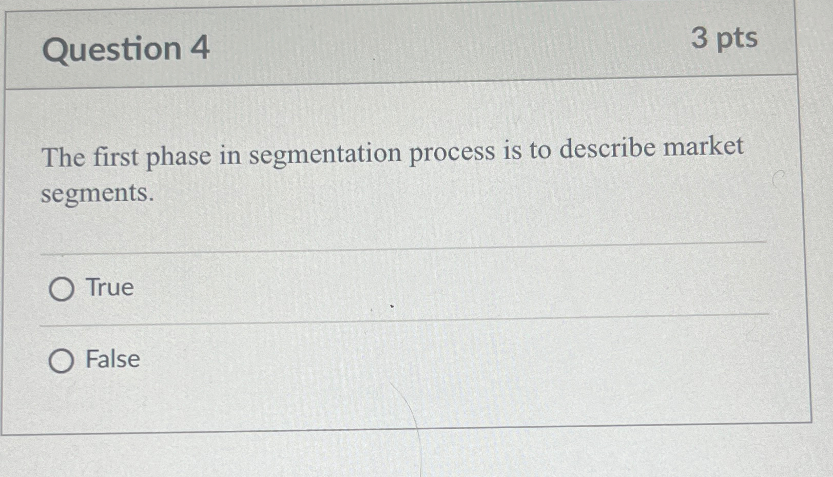 Solved Question 43 ptsThe first phase in segmentation | Chegg.com Solved Question 43 ptsThe first phase in segmentation | Chegg.com
