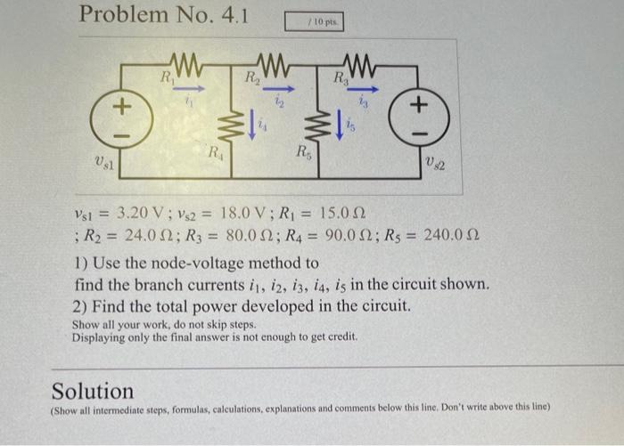 Solved Problem No 41 10pts Vs1320 Vvs2180 