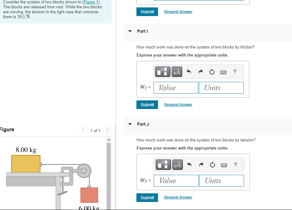 Consider the system of two blocks shown in (Figure | Chegg.com