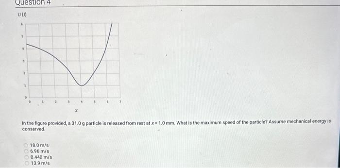 Solved In the figure provided, a 31.0 g particle is released | Chegg.com