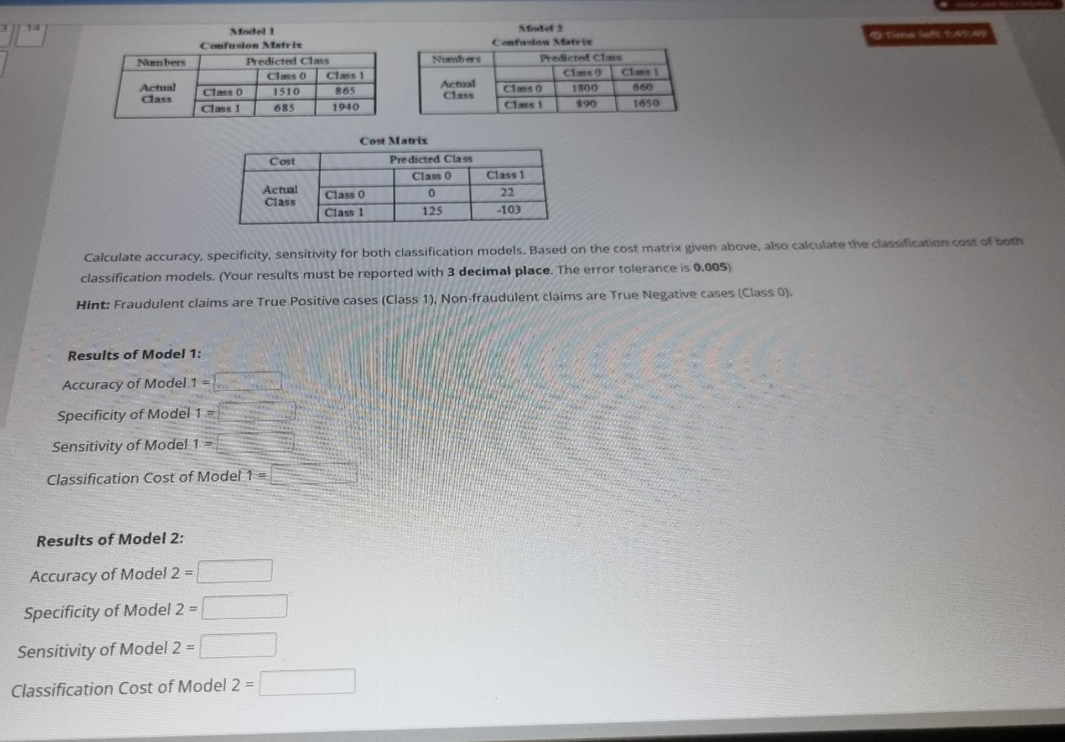 Solved Calculate accuracy, specificity, sensitivity for both | Chegg.com