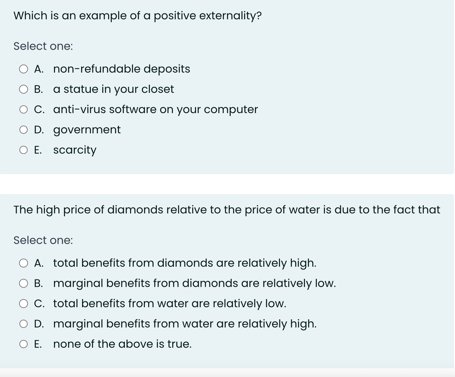 Solved Which is an example of a positive externality?Select | Chegg.com