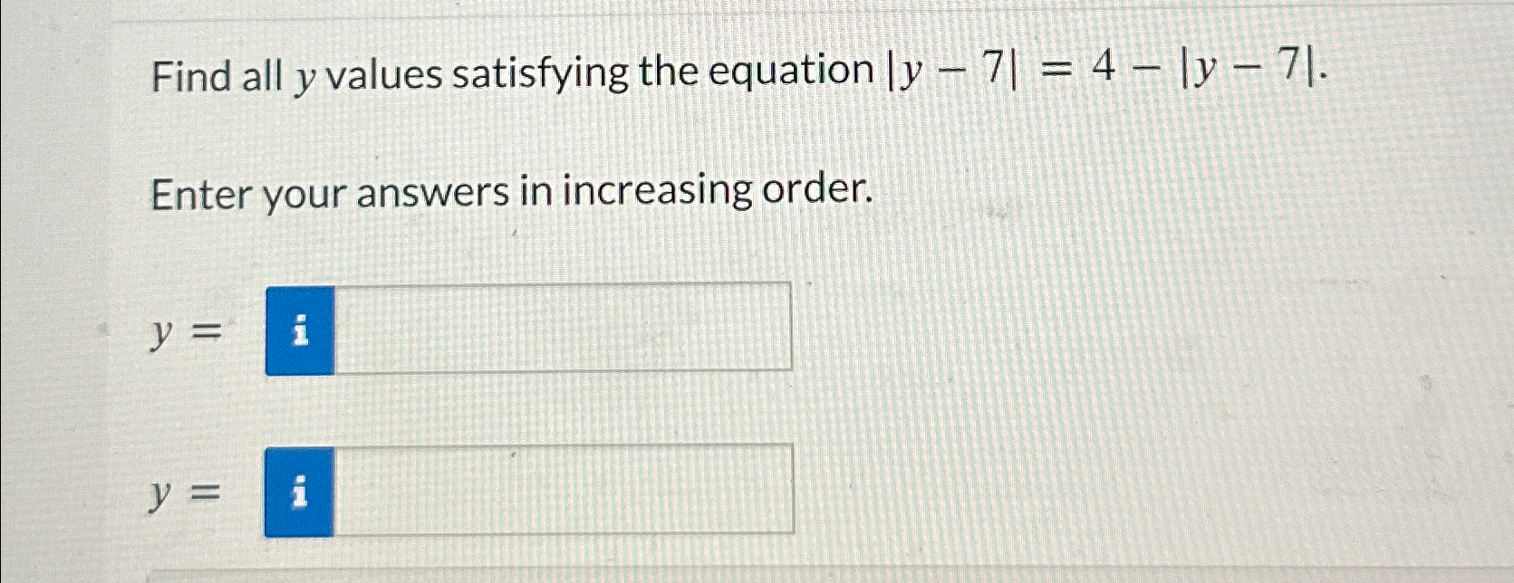 Solved Find all y ﻿values satisfying the equation | Chegg.com