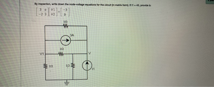 Solved By Inspection, write down the node-voltage equations | Chegg.com