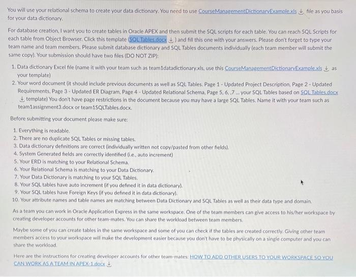 You will use your relational schema to create your | Chegg.com