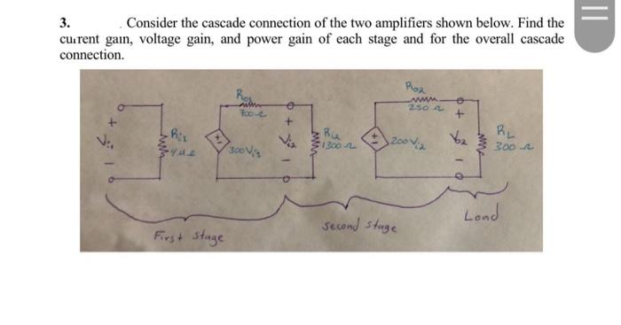 Solved II 3. Consider the cascade connection of the two | Chegg.com