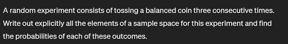 Solved A random experiment consists of tossing a balanced | Chegg.com