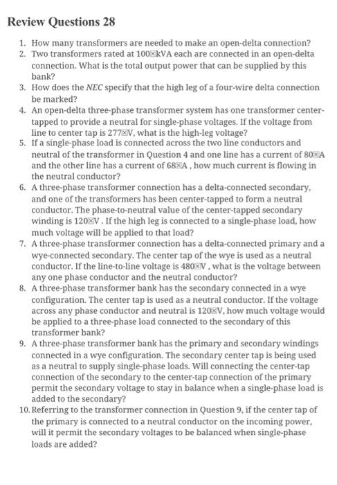 Solved Review Questions 28 1. How many transformers are | Chegg.com